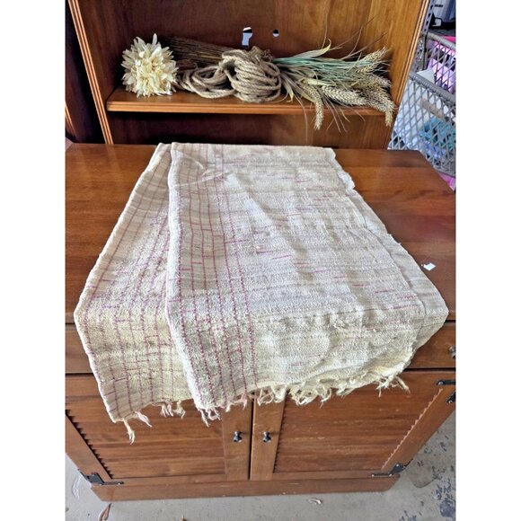 Handmade | Accents | Vintage Corn Husk Table Runner 97s1980s Woven ...